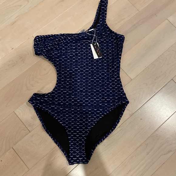 Milly | Swim | Milly One Shoulder Cut Out Cheeky Swimsuit L | Poshmark